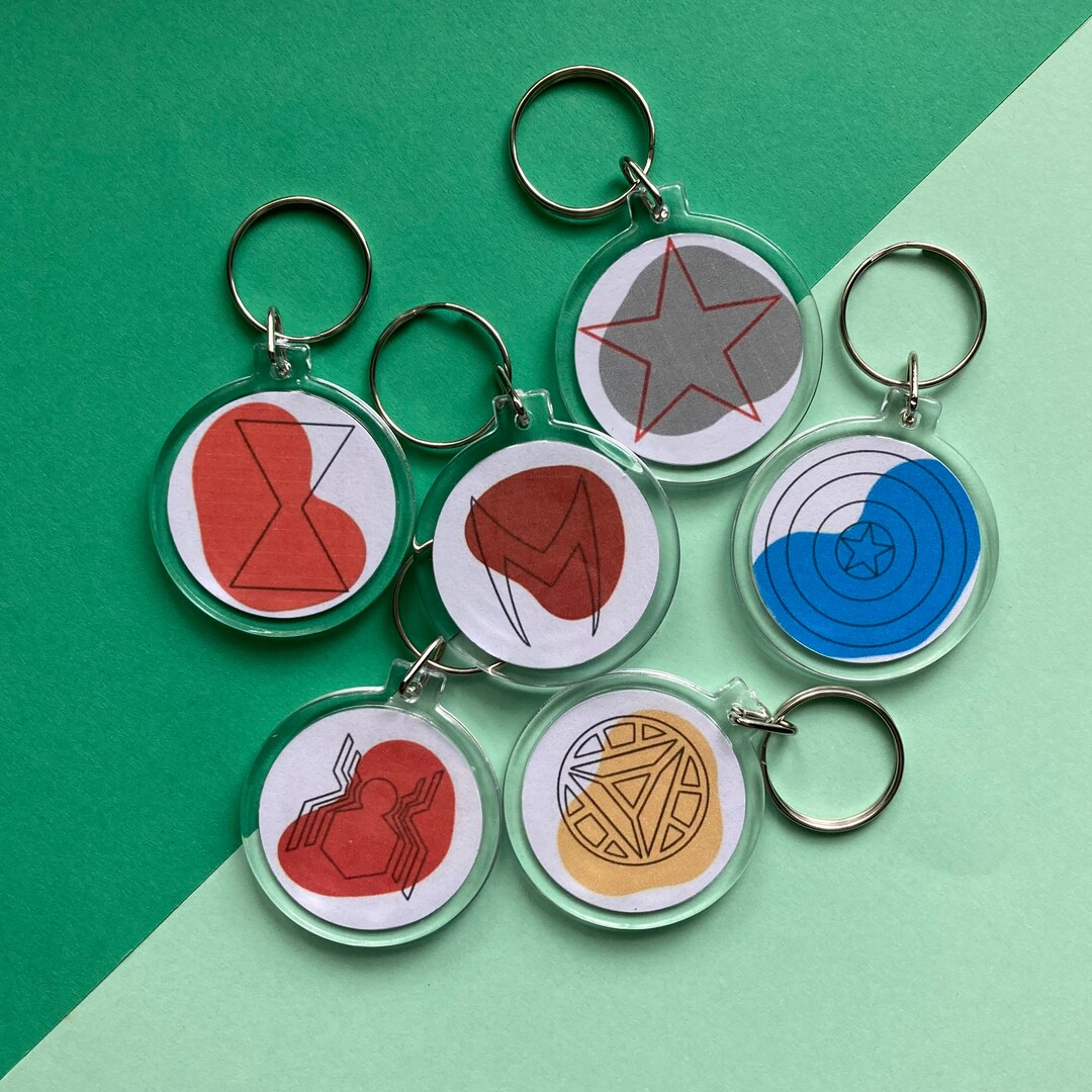 Superhero Keychains / Key Rings - Etsy