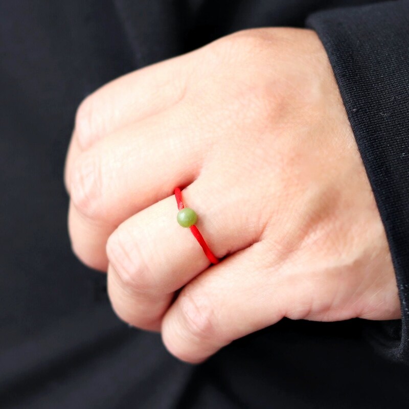 Red Jade Ring - Etsy