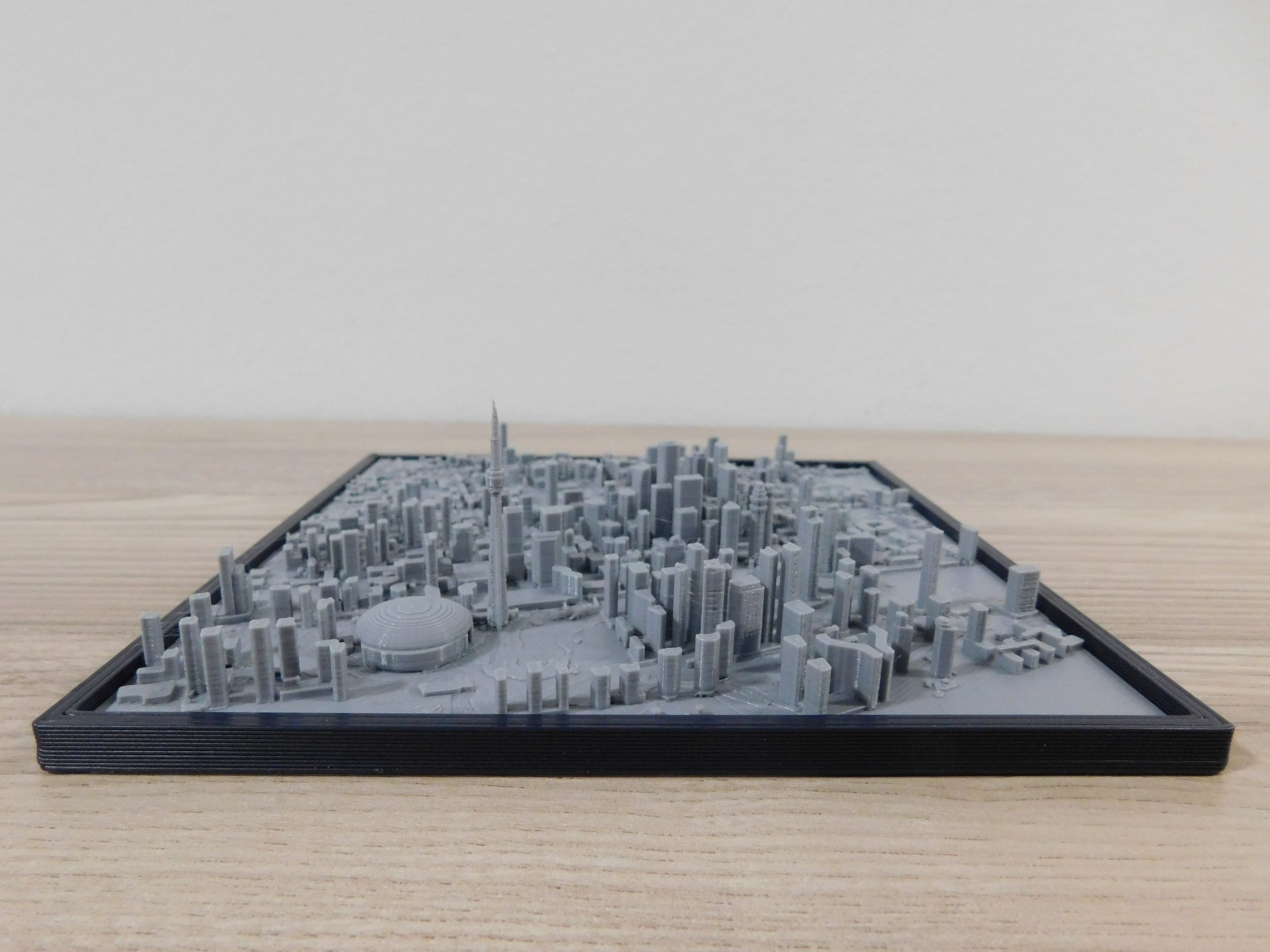 3D Printed Model of Toronto 3D Printed City Model - Etsy