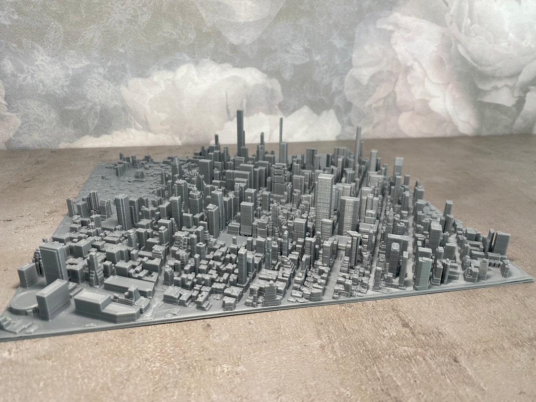 3D Printed Model of New York, Midtown Manhattan 3D Printed City Model ...