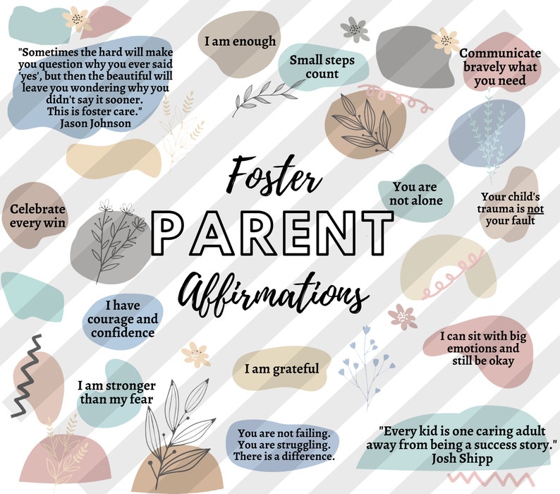 Digital Download Foster Parent Affirmations PDF PNG - Etsy
