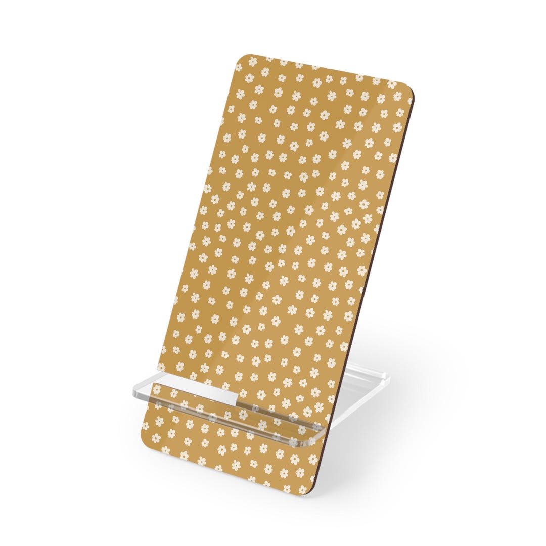 Retro Floral Mobile Display Stand With Flowers, Vintage Phone Holder ...