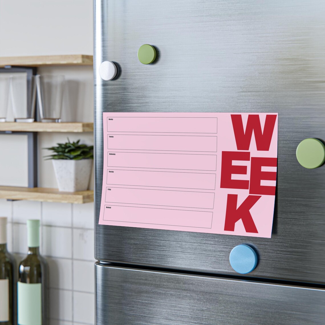 10x6in Weekly Planner Post It Note Pads Bold Design Sticky Notes Week ...