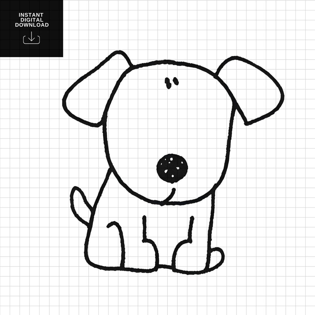 Clip Art Funny Dog PNG Drawing T Shirt Minimal Animal Lover Wildlife ...