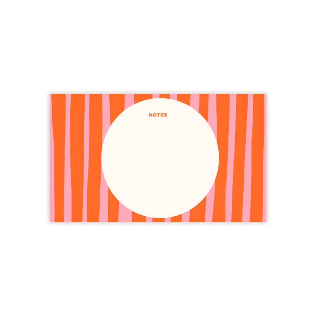 Summer Wavy Lined Memo Pad Post-it Note Pads | Orange Pink Notes ...