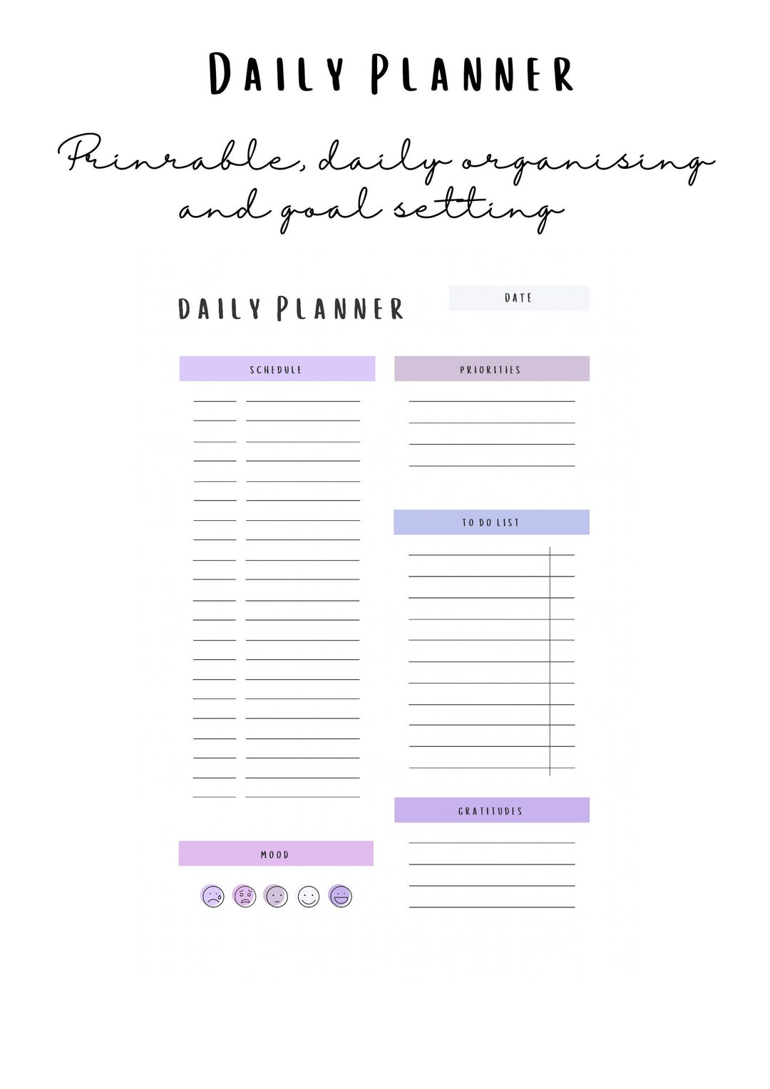 Daily Planner Glow up Routine Printable Lifestyle - Etsy