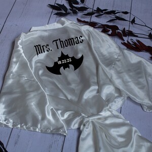 Future Mrs. Bride Gothic Bat Robe, Maid of Honor Robe, Goth Bridal ...