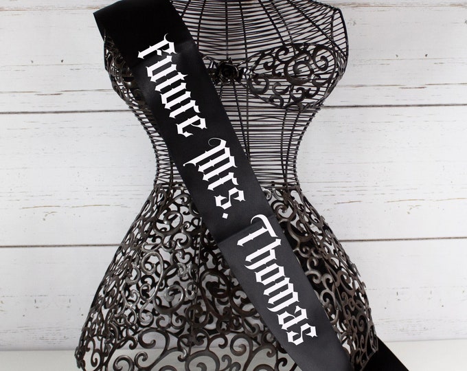 I Found My Boo Ghost Sash, Bride Sash, Bachelorette Sash, Gothic Bridal ...