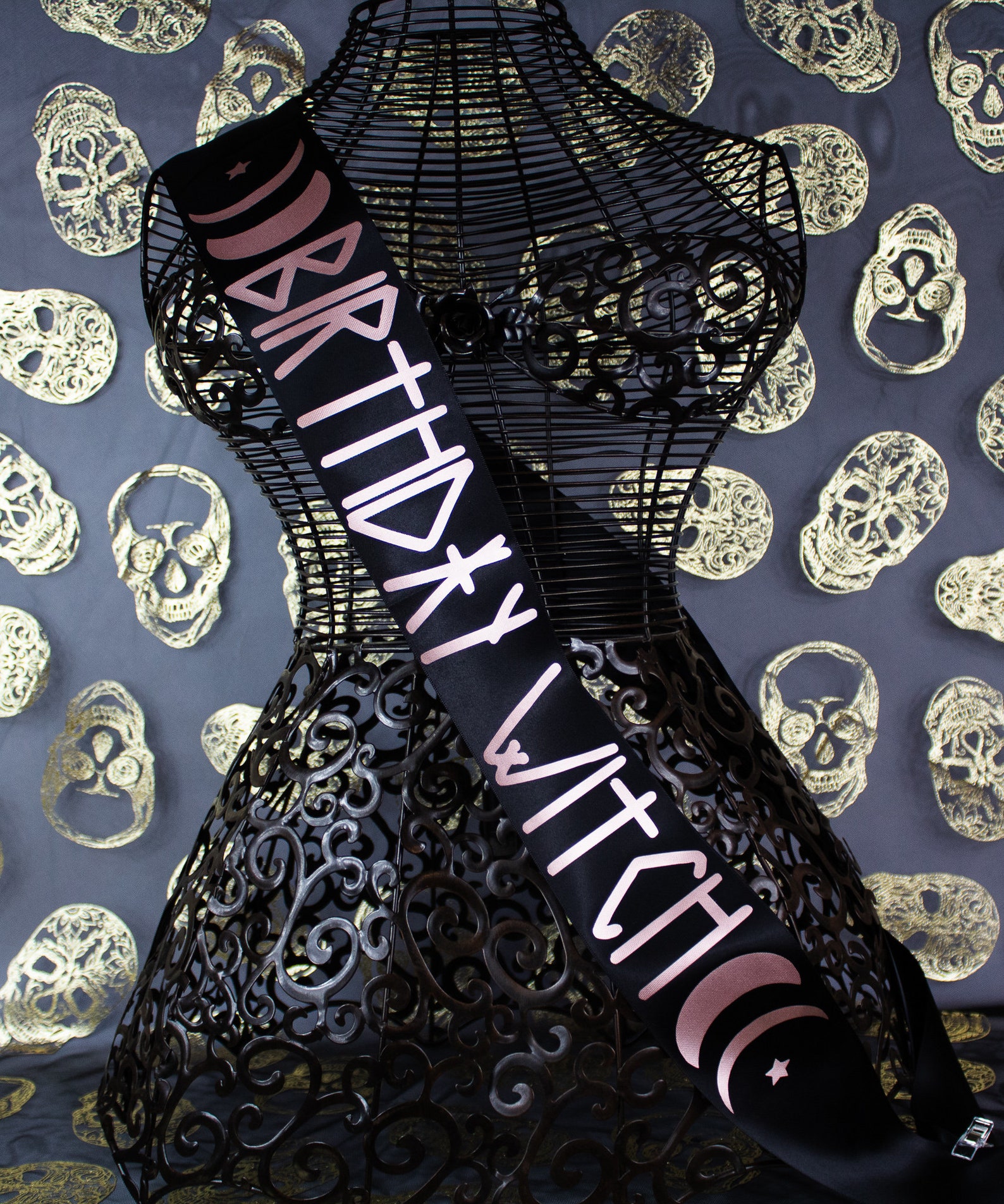 Birthday Witch With Moons Sash,coven Sash, Gothic Birthday Party Sash ...