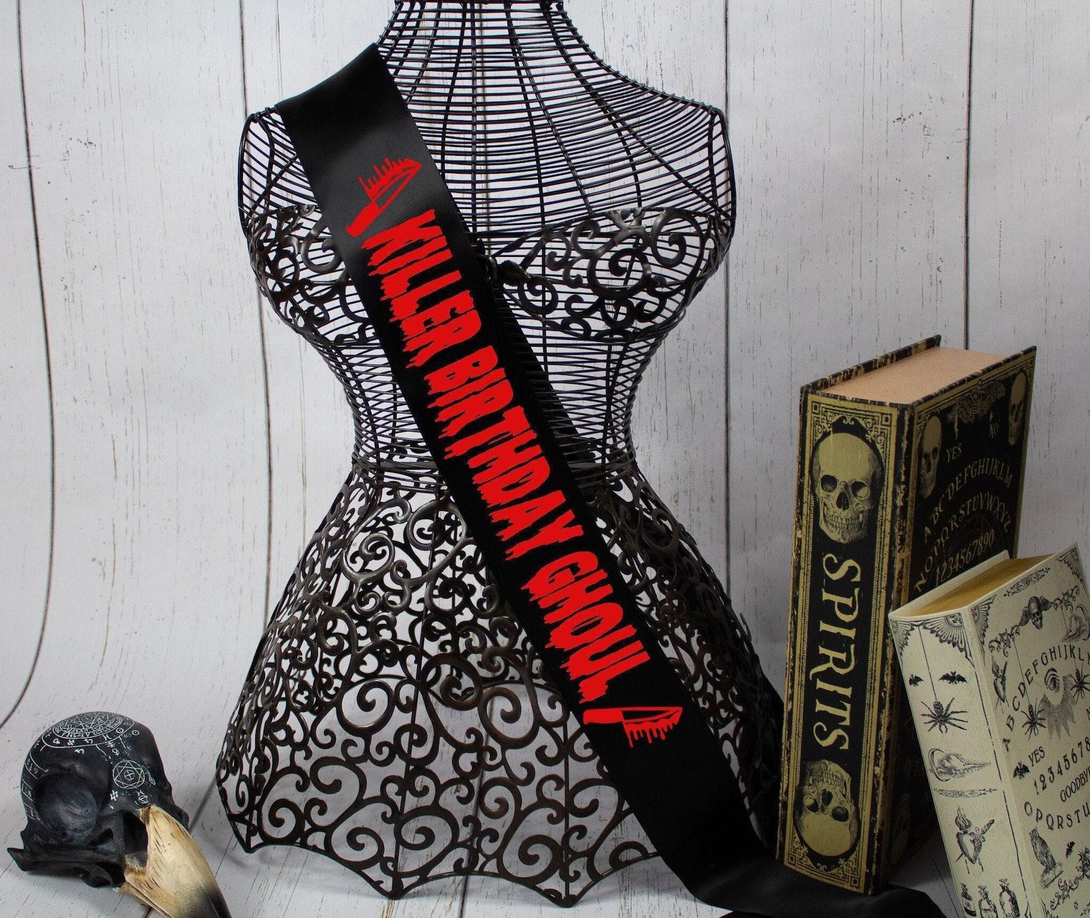 Horror Slasher Fan Sash, Birthday Coven Sash, Birthday Scream Queen ...