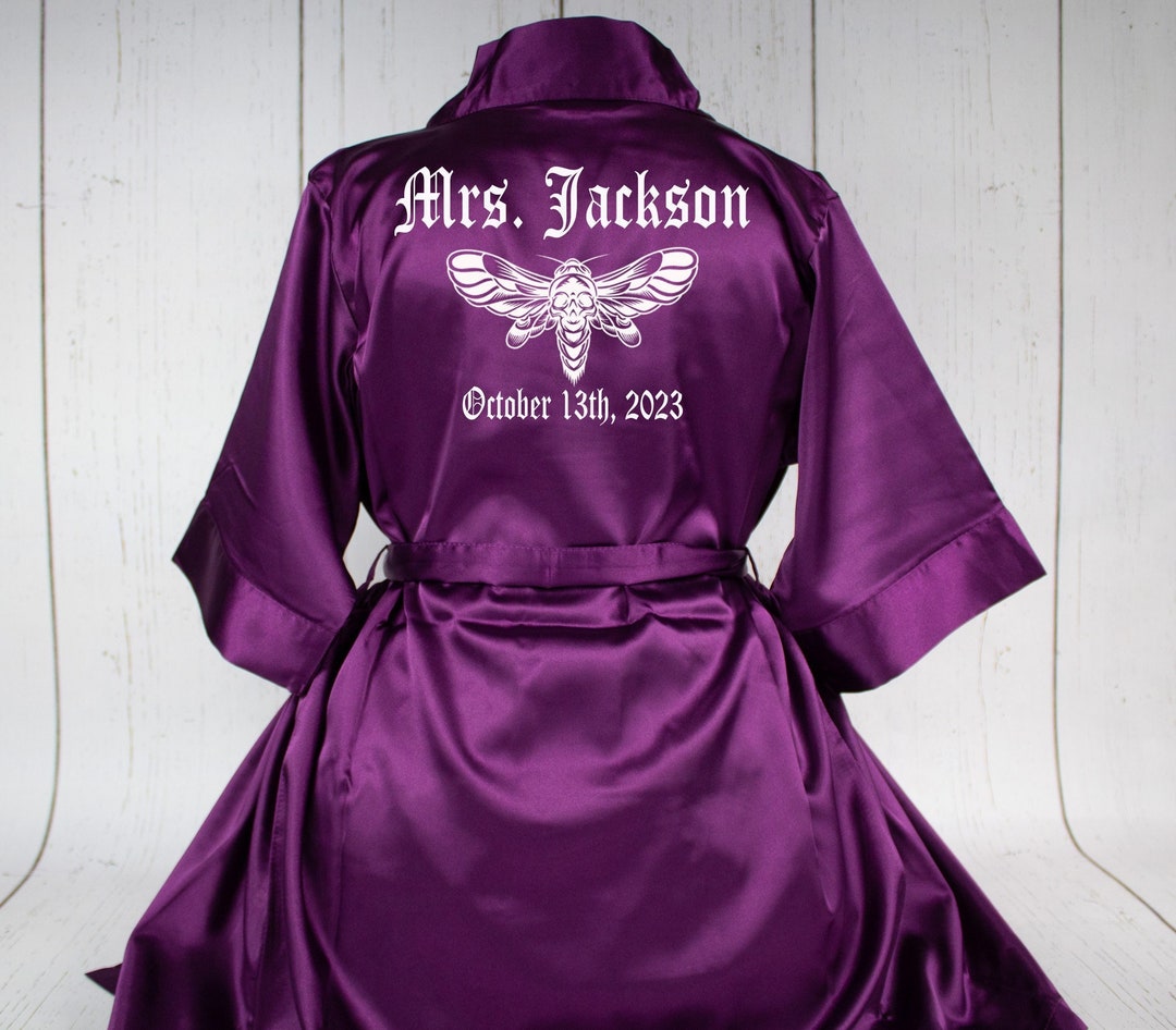 Moth Bride Robe Maid of Honor Robe Alternative Bridal Party - Etsy