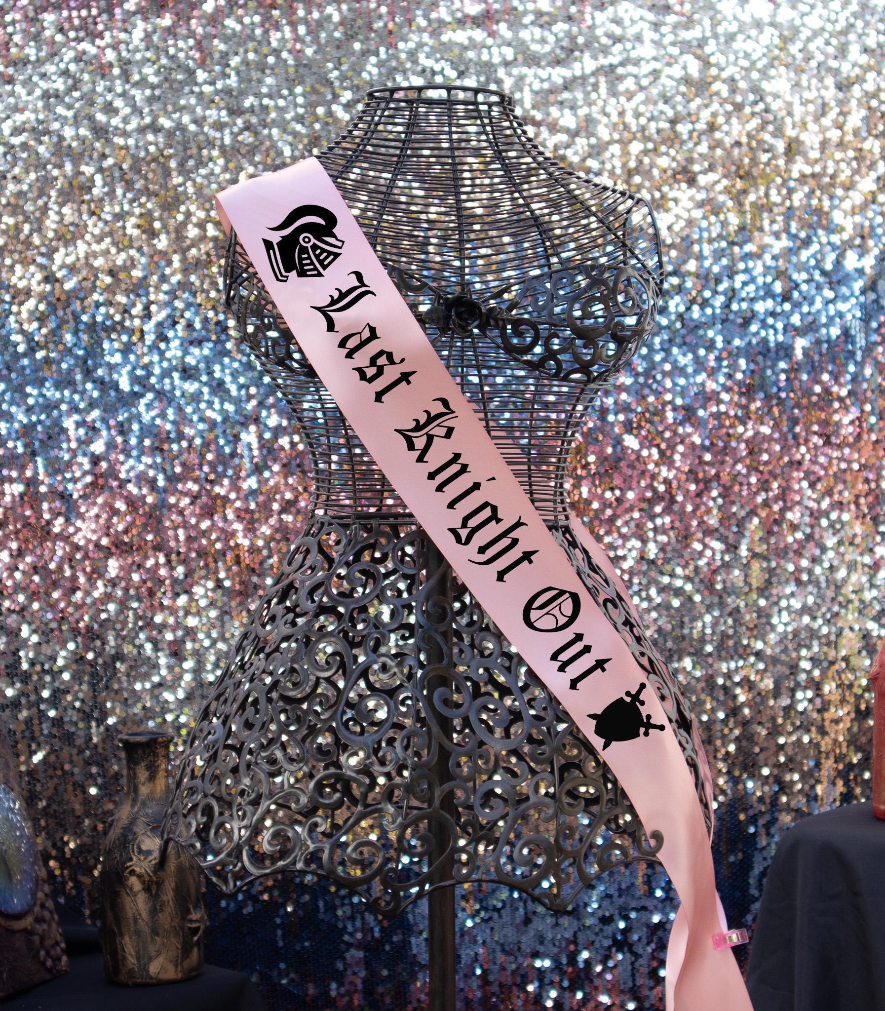 Last Knight Out Sash,her Last Knight, Medieval Bachelorette Decor ...