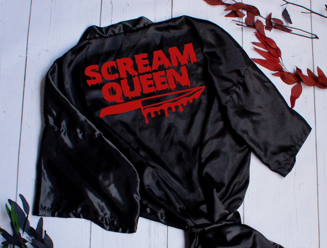 Scream Queen Slasher Robe, Halloween Lover, Gothic Robe, Getting Ready ...