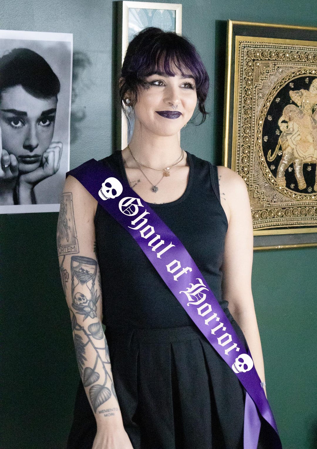 Ghoul of Horror Sash, Gothic/emo Maid of Honor Sash, Bachelorette Sash ...