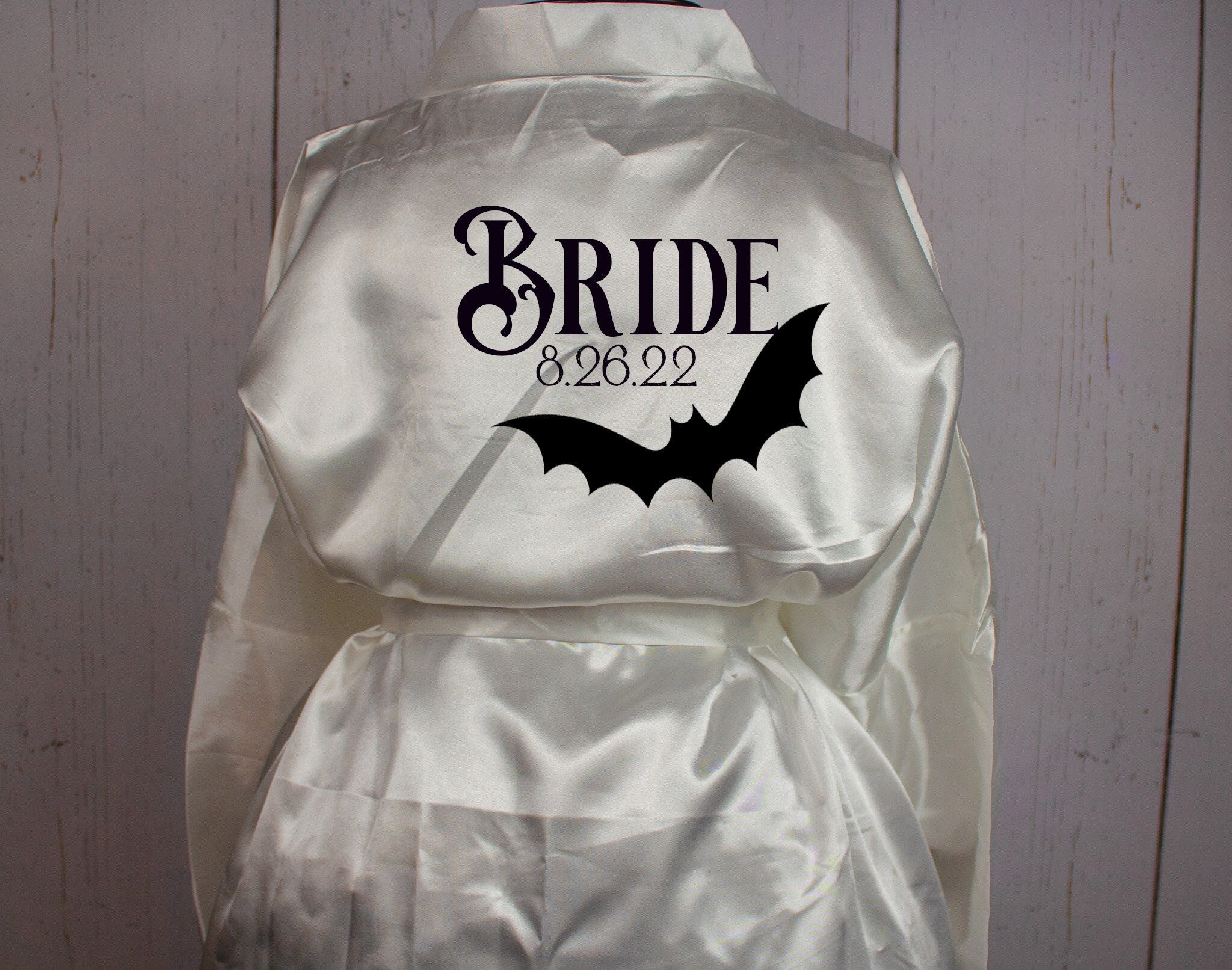Bride Gothic Bat Robe Bride Bachelorette Robes Gothic Bridal - Etsy