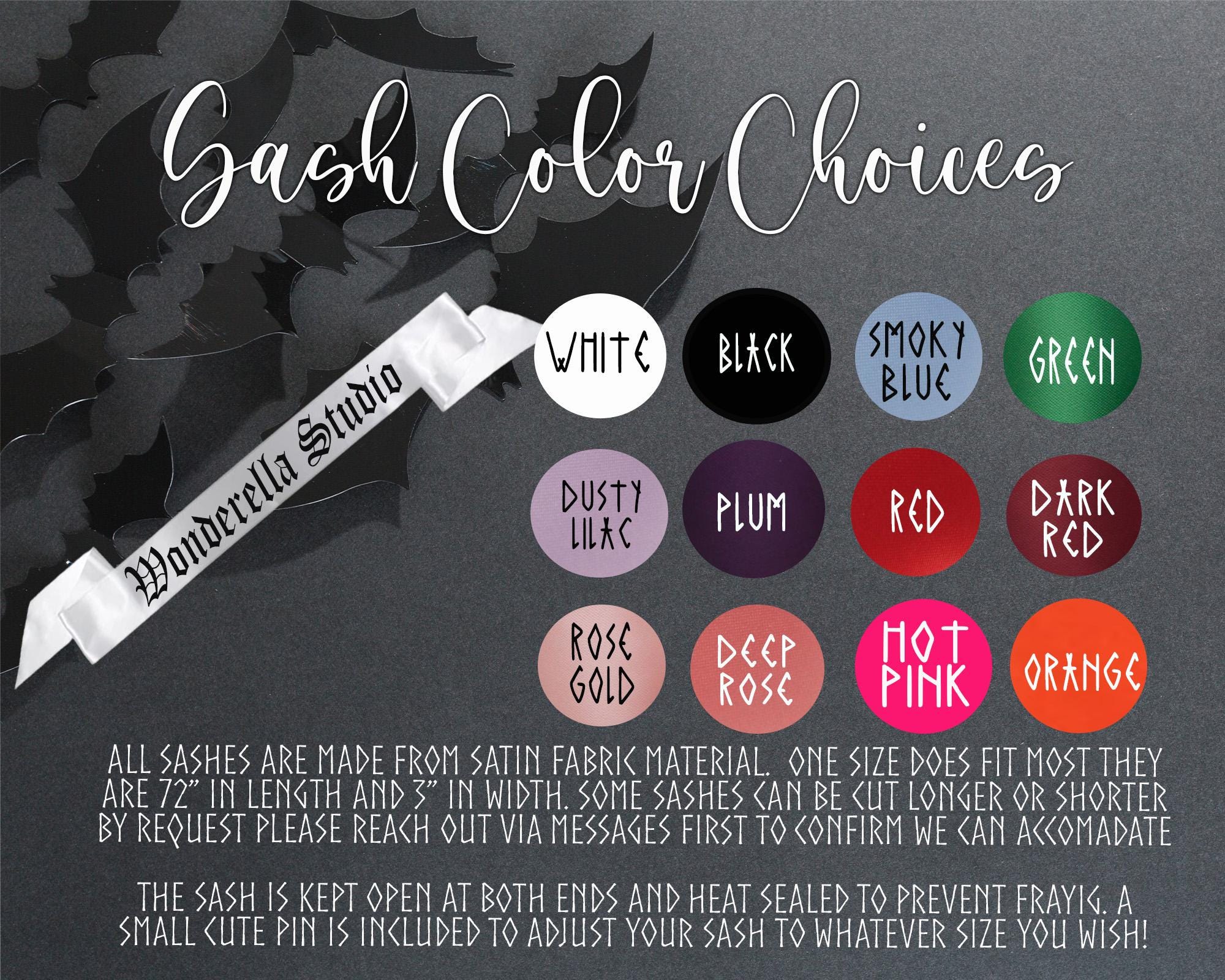 Birthday Ghoul With Bats Sash, Birthday Sash, Gothic Party Sash,goth ...