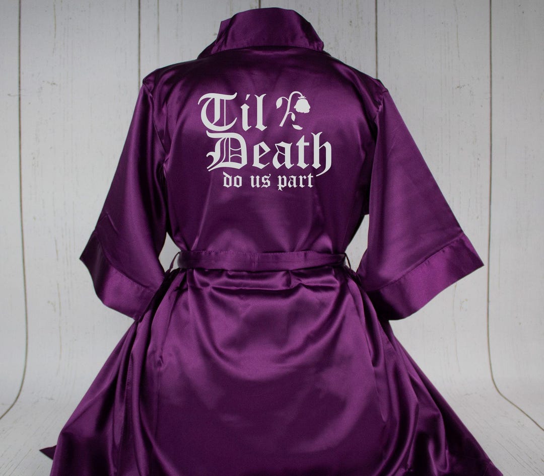 Til Death Gothic Robe, Getting Ready Robe, Spooky Bride Robe, Gothic ...