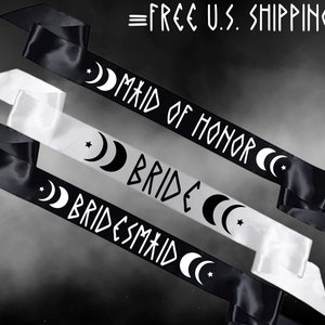 Bride Sash,brides Coven Sash, Bachelorette Sash, Gothic Bridal Party ...