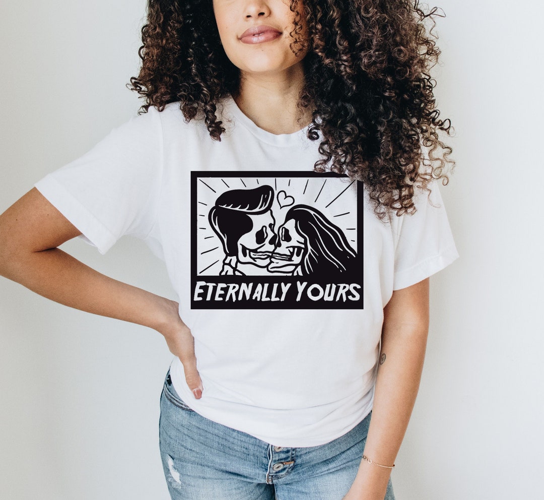 Gothic Eternally Yours, Engagement Gift, Halloween Wedding Shirt, Goth ...
