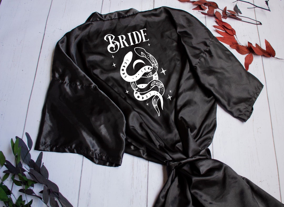 Bridal Snakes Bride Robe, Maid of Honor Robe, Witch Bridal Party Robe ...