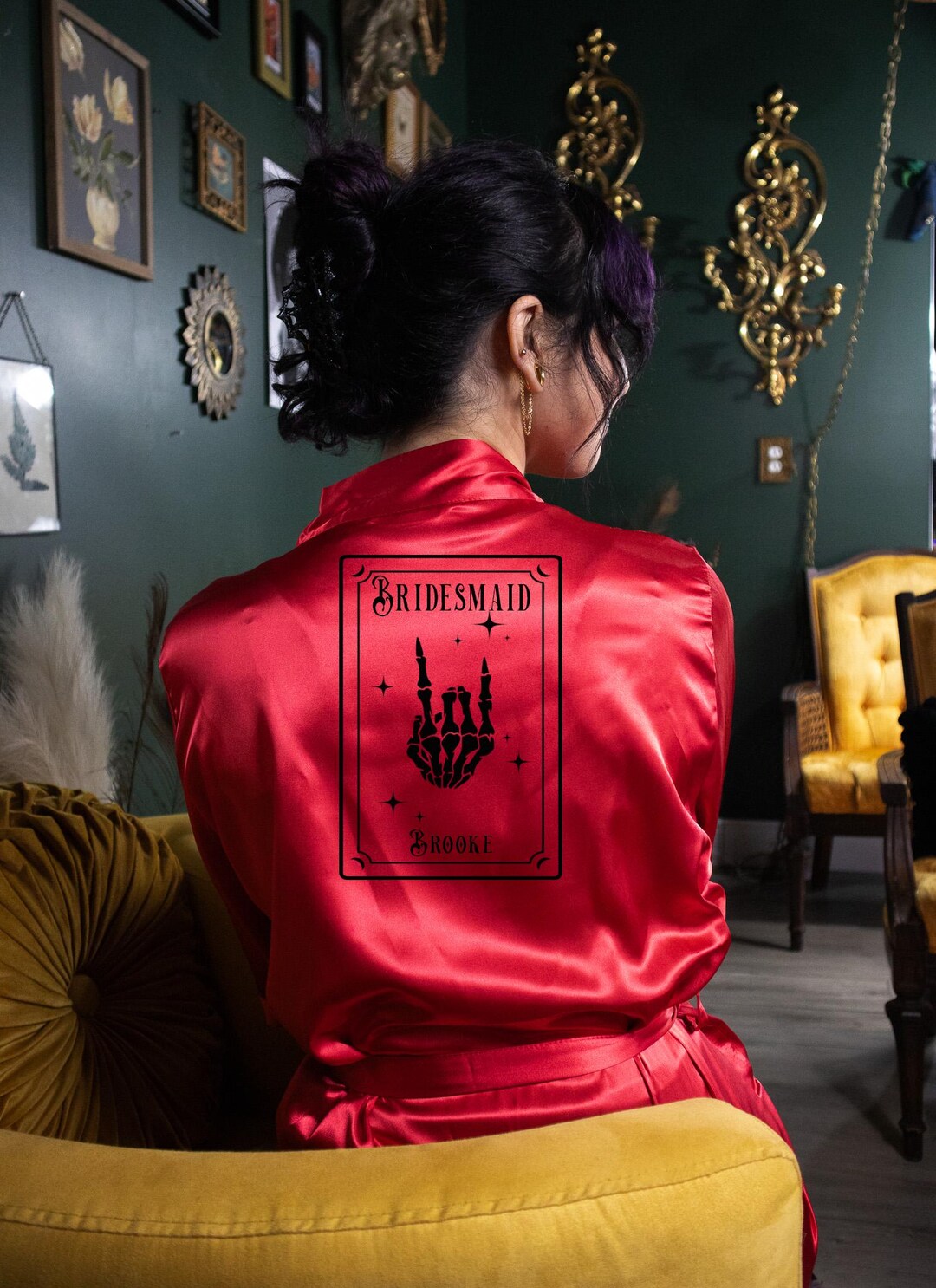 Wedding Tarot Card Robe, Maid of Honor Robe, Witch Bridal Party Robe ...