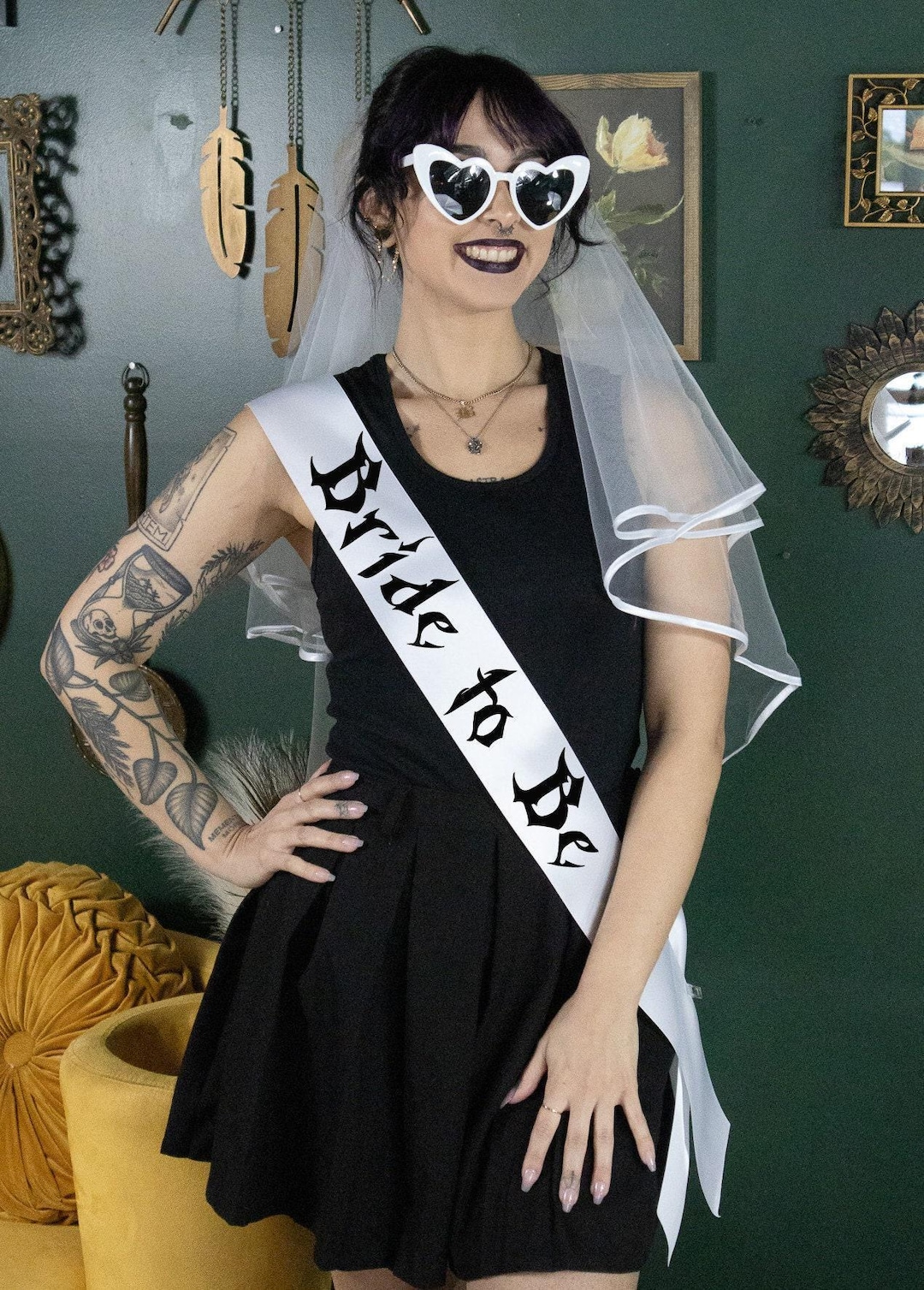 Bride to Be Custom Sash for Emo Punk Alternative Bachelorette Party ...