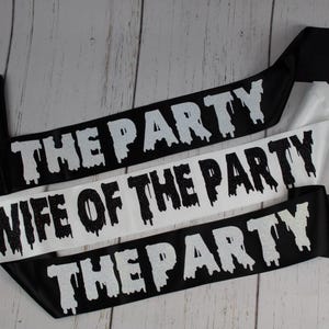 Gothic Custom Text Sash, Brides Coven Sash, Bachelorette Sash, Gothic ...