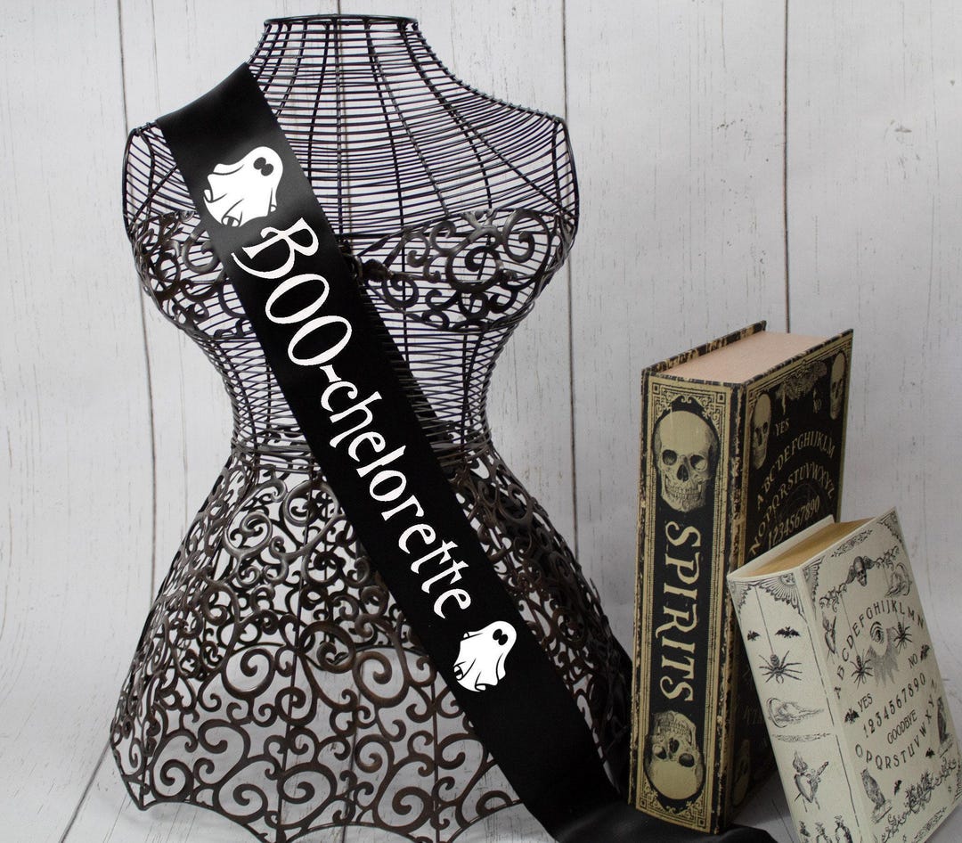 Boo-chelorette Ghost Sash, Alternative Sash, Bachelorette Sash, Gothic ...