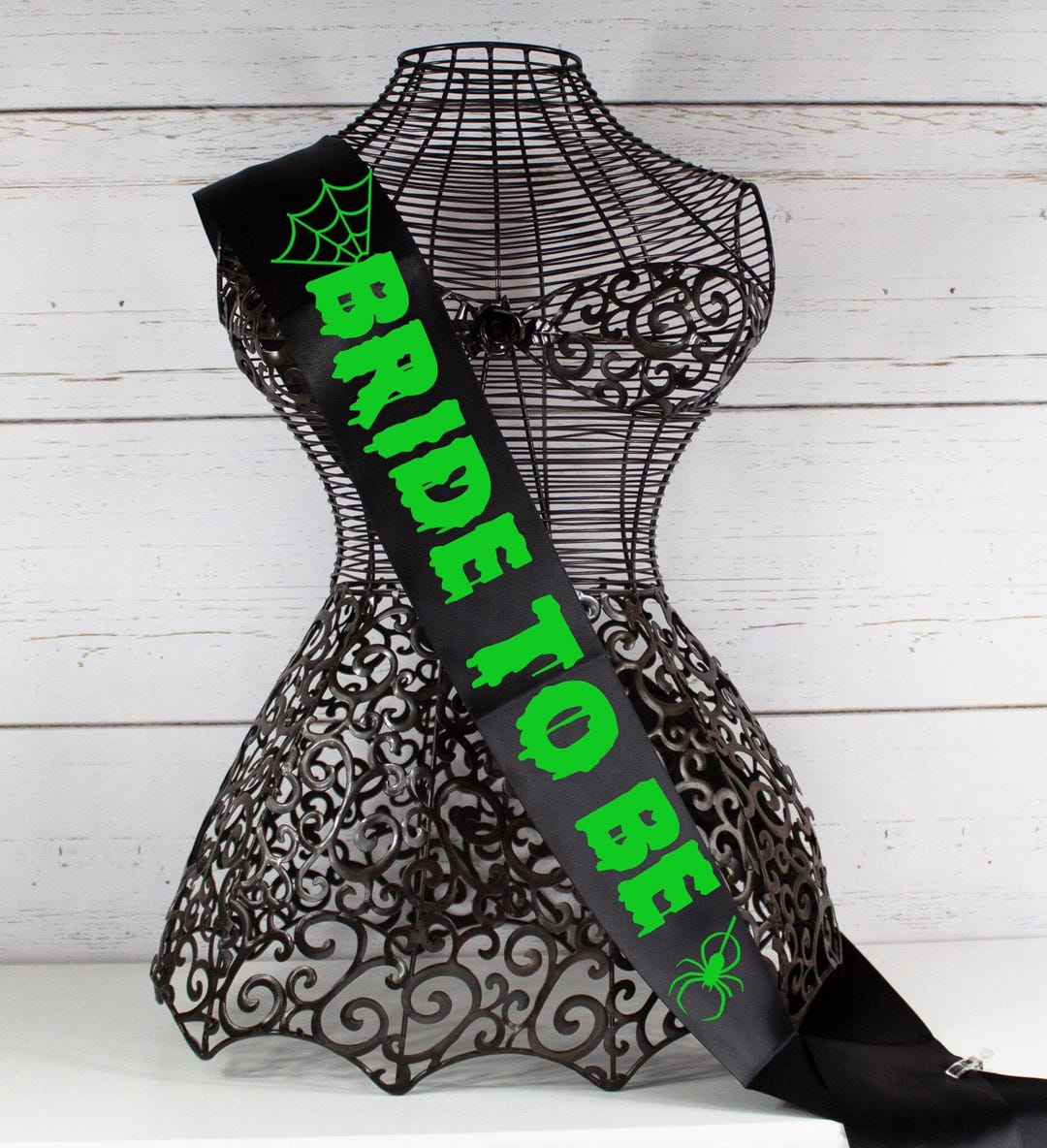Halloween Bride to Besash, Gothic/emo Bride Sash, Bachelorette Sash ...