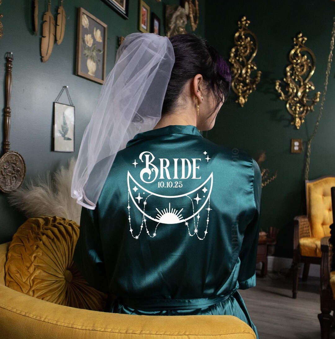 Brides Celestial Coven Robe, Maid of Honor Robe, Witch Bridal Party ...