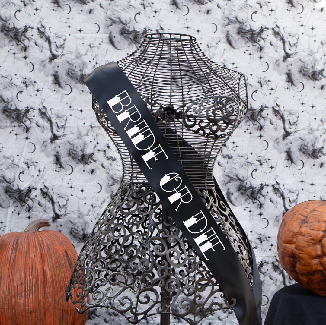Bride or Die Sash, Gothic Bridal Sash, Bachelorette Sash, Future Mrs ...