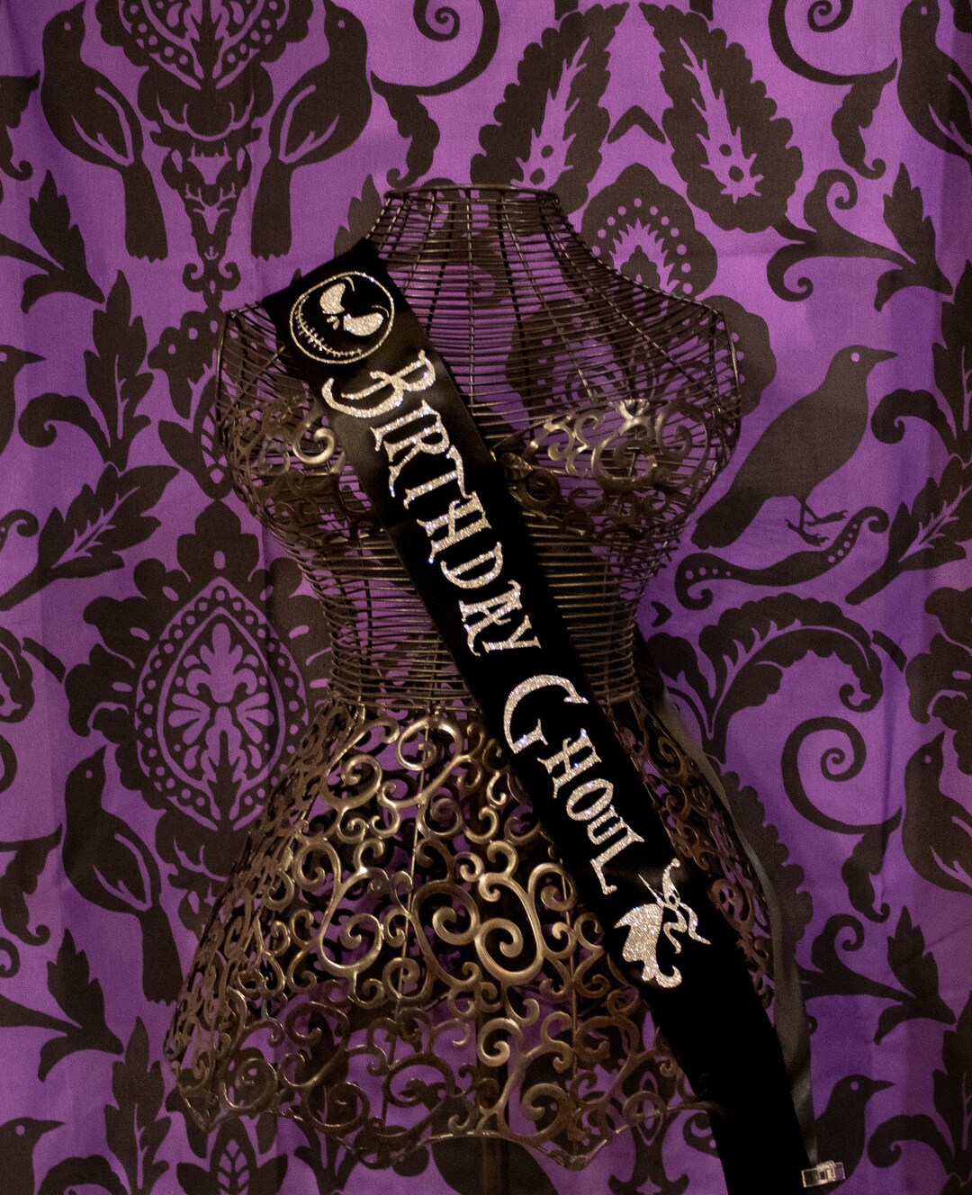 Nightmare Birthday Ghoul Sash, Birthday Sash, Gothic Party Sash, Emo ...