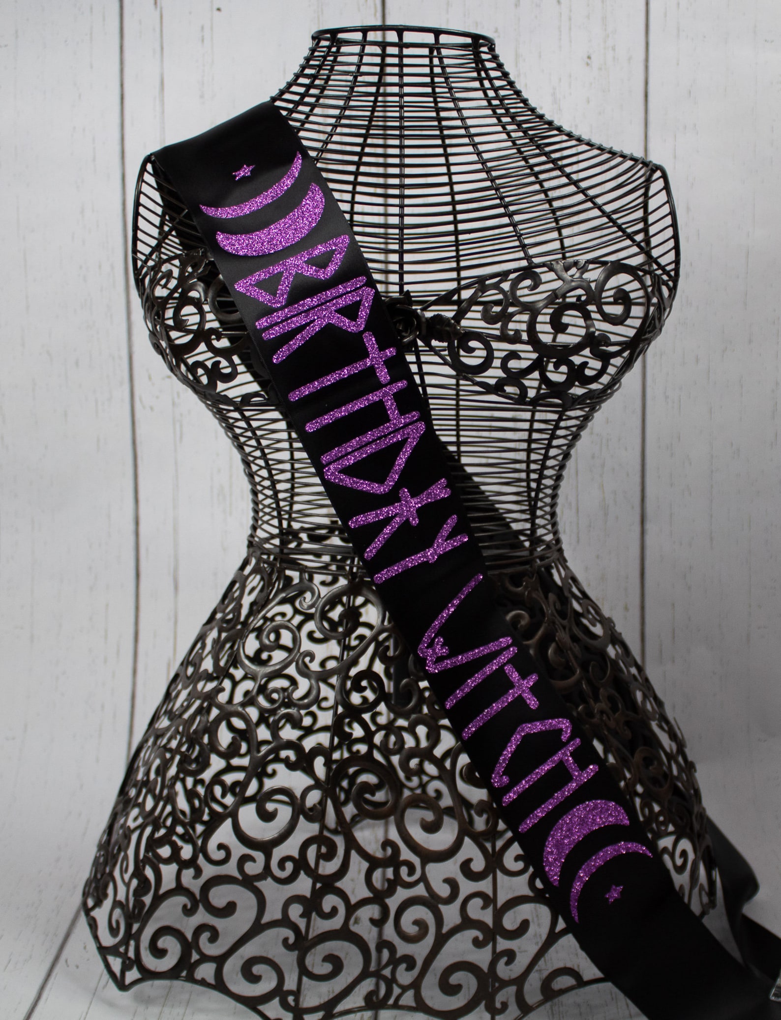 Birthday Witch With Moons Sash,coven Sash, Gothic Birthday Party Sash ...