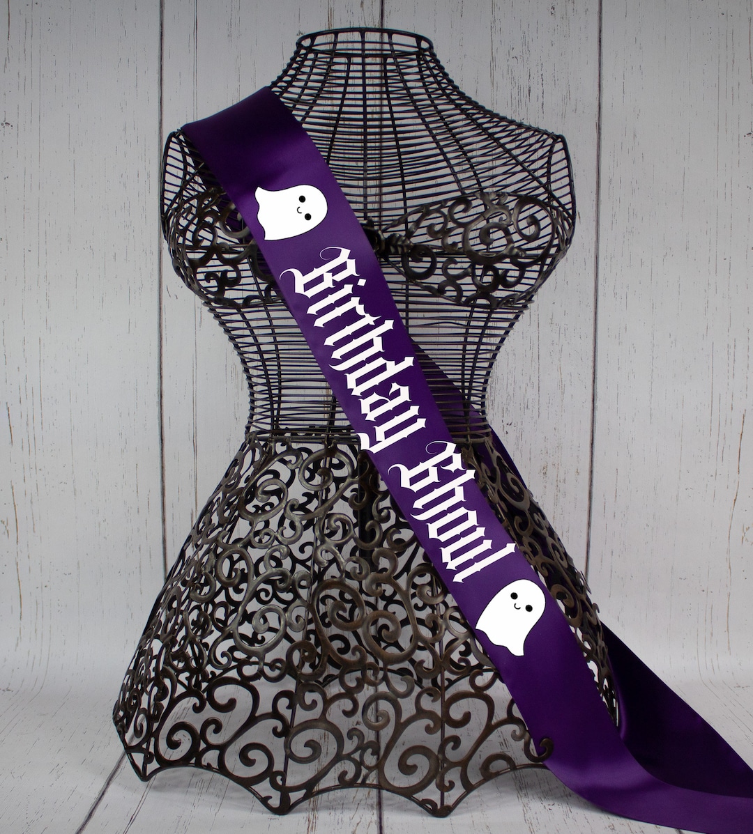 Ghost Birthday Ghoul Sash, Birthday Sash, Gothic Party Sash,goth Custom ...