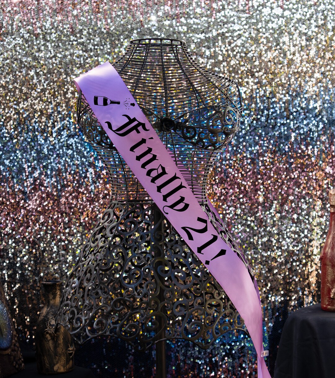 Finally 21 21st Birthday Sash, Birthday Babe Sash, Popping Bottles ...