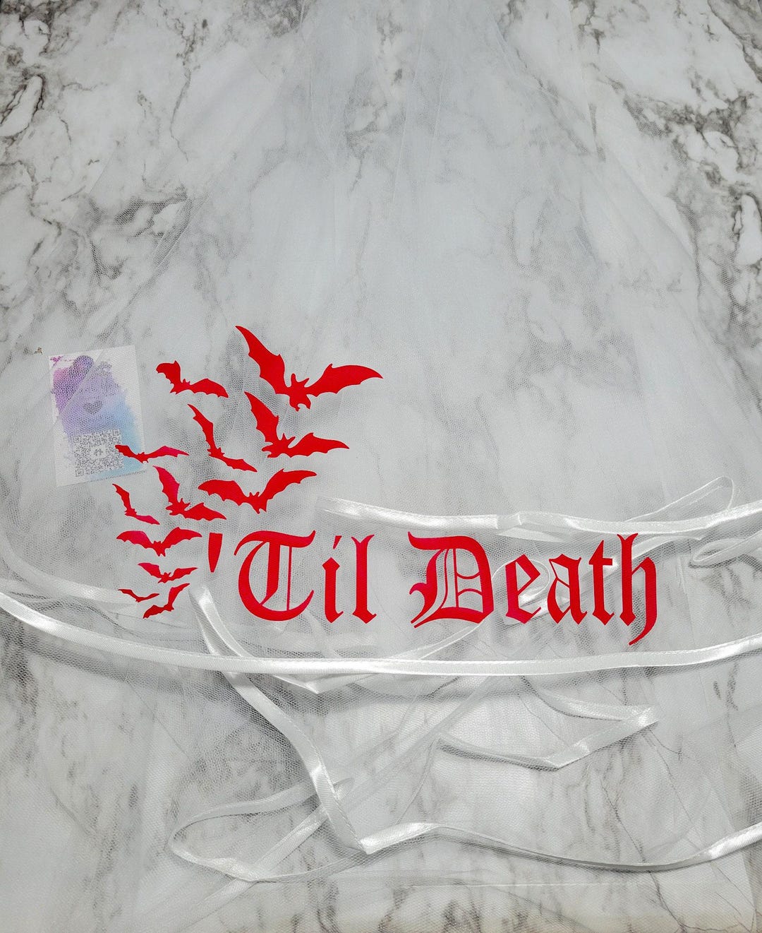 Til Death Bats Veil, Future Mrs. Bachelorette Veil, Gothic Hen Party ...