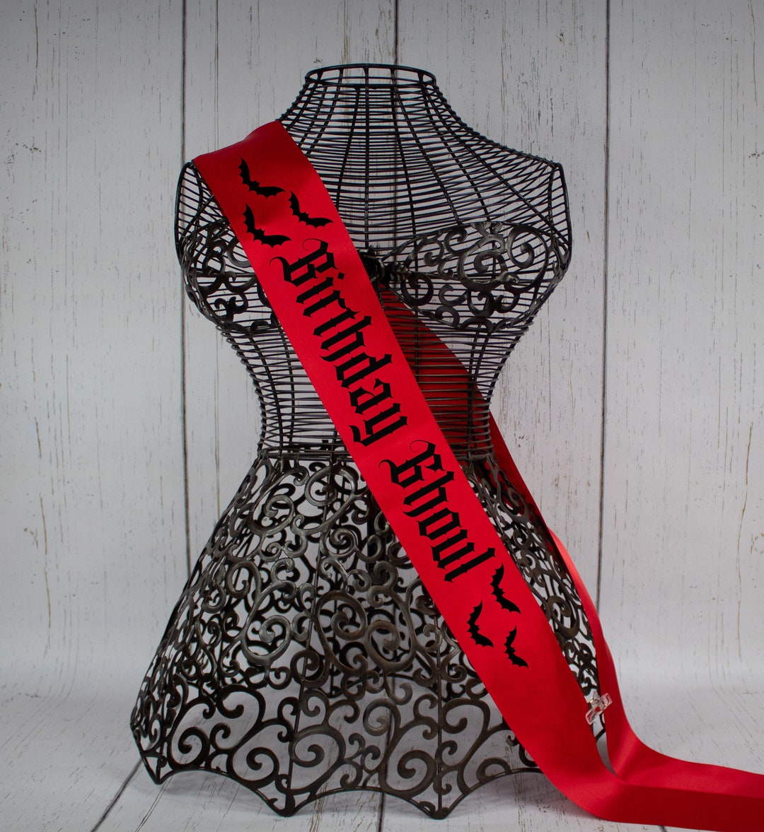 Birthday Ghoul With Bats Sash, Birthday Sash, Gothic Party Sash,goth ...