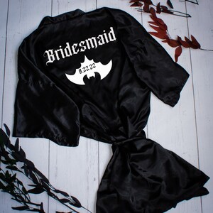 Future Mrs. Bride Gothic Bat Robe, Maid of Honor Robe, Goth Bridal ...