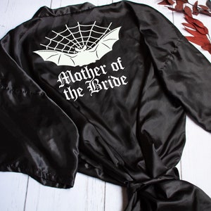 Bride Future Mrs. Gothic Bat and Spider Web Robe, Maid of Honor Robe ...