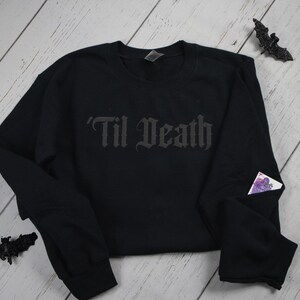 Til' Death, Bride PUFF Vinyl Sweater, Engaged Gothic Sweater ...