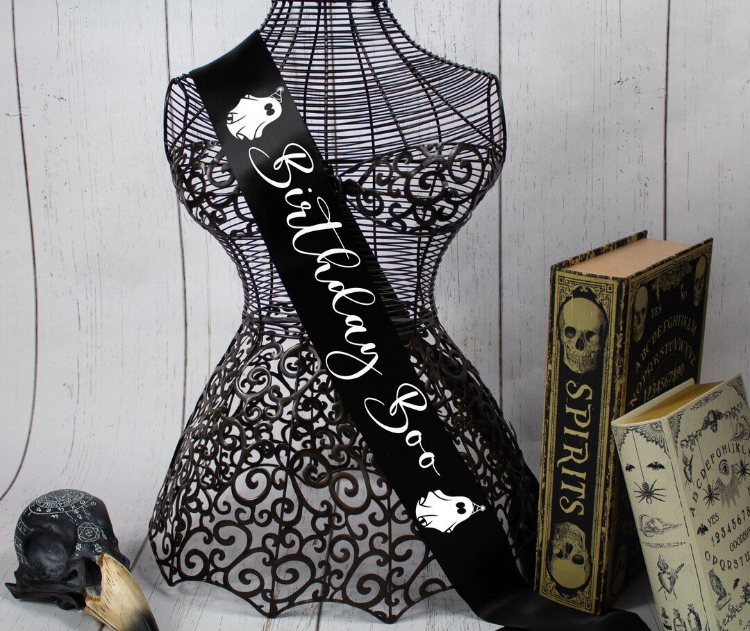 Birthday Boo Ghostie Sash, Birthday Sash, Gothic Party Sash , Goth ...
