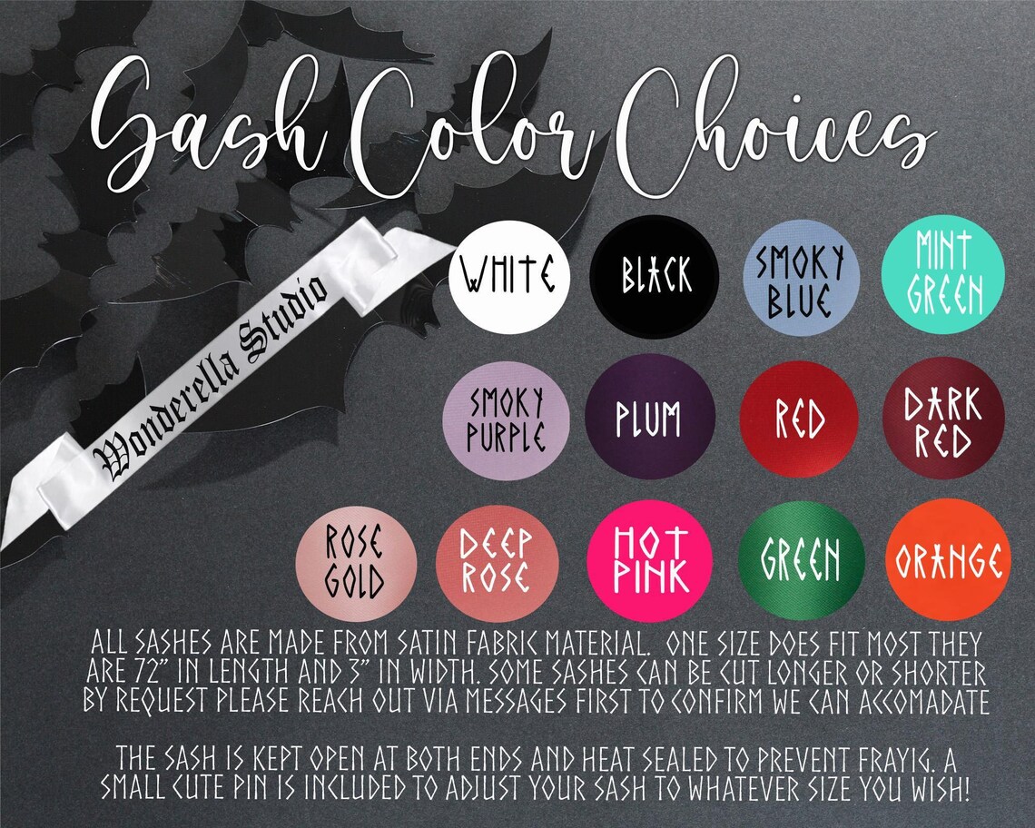 Horror Slasher Fan Sash, Birthday Coven Sash, Birthday Scream Queen ...