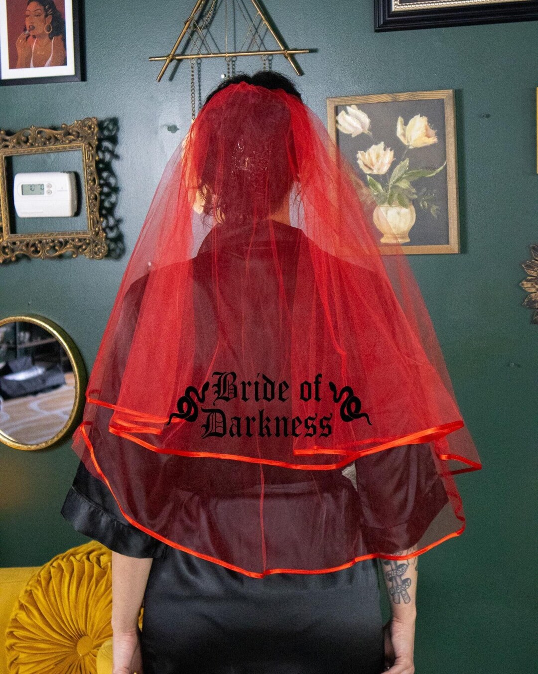 Bride of Darkness With Snakes Veil, Future Mrs., Gothic Bachelorette ...