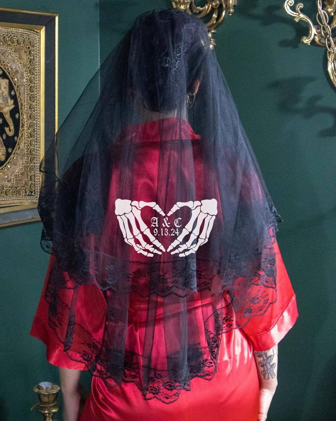 Bride to Be Til Death With Hands Veil, Future Mrs., Halloween Gothic ...
