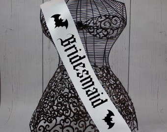 Bat-chelorette Sash, Gothic Bridal Sash, Bachelorette Sash, Bat Future ...