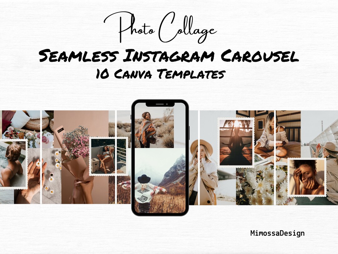 Seamless Carousel Instagram Canva Templates | Instagram Templates ...