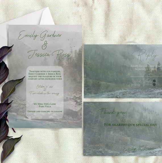 Unique Wedding Invitation Template Wedding Invitation | Etsy