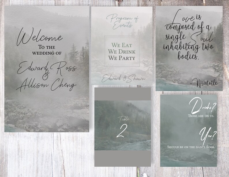 Unique Wedding Invitation Template Wedding Invitation | Etsy