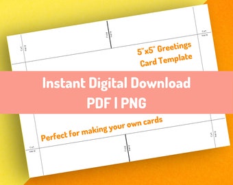 5x5 Card Template - Etsy