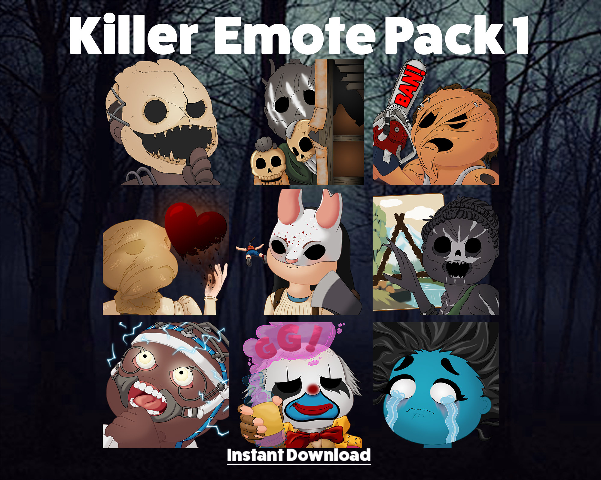 DBD Killer Emote Pack One - Etsy